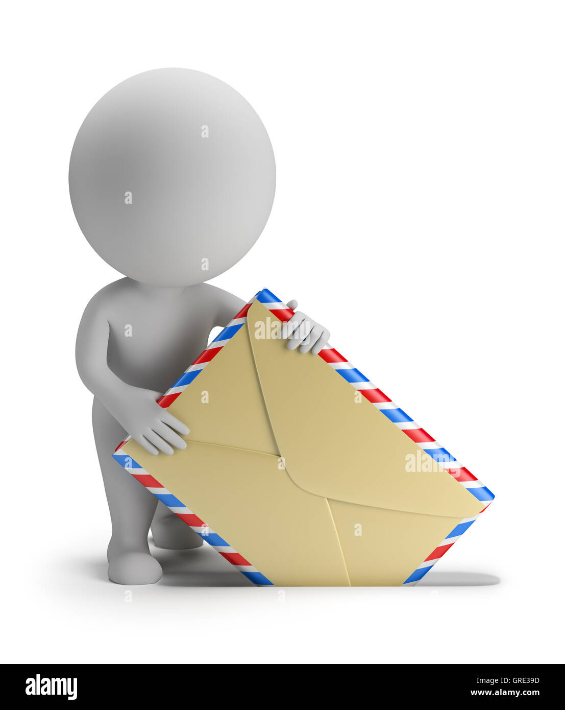 3d illustration white people mail hi-res stock photography and images ...