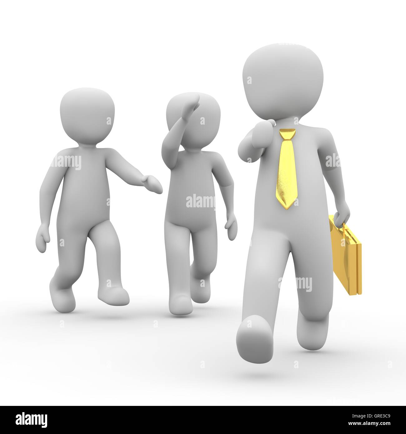 Crowd fleeing Cut Out Stock Images & Pictures - Alamy