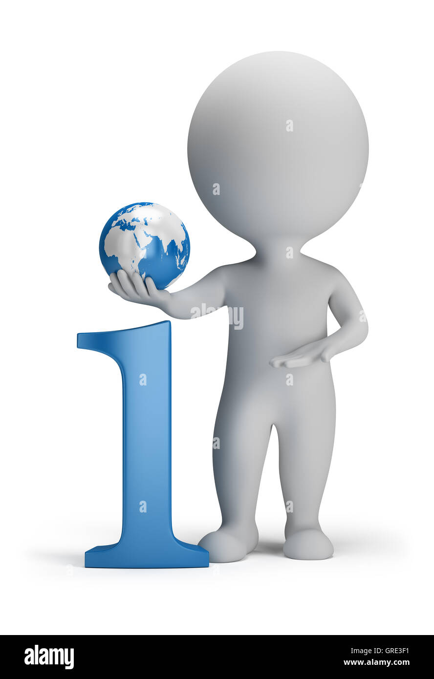 3d little human character info hi-res stock photography and images - Alamy