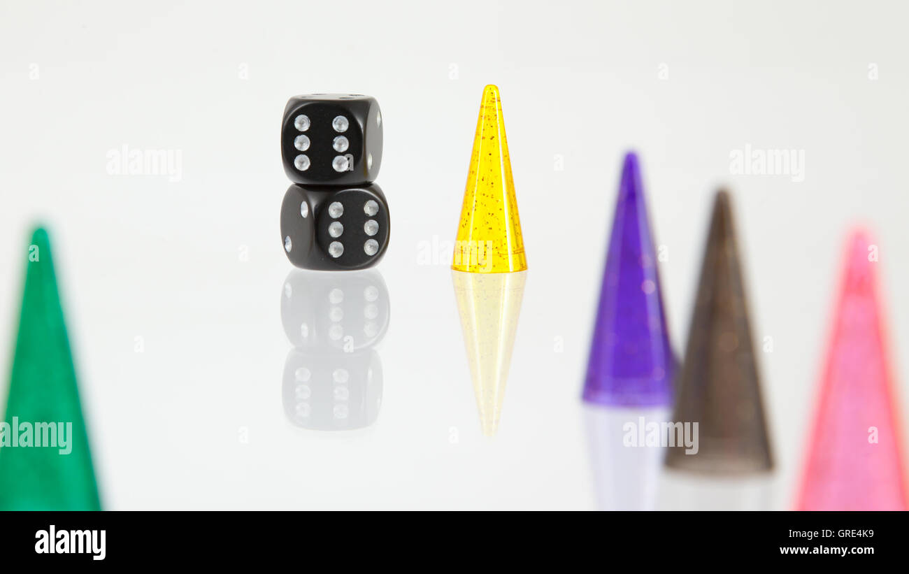 Different colored pawns isolated Stock Photo - Alamy