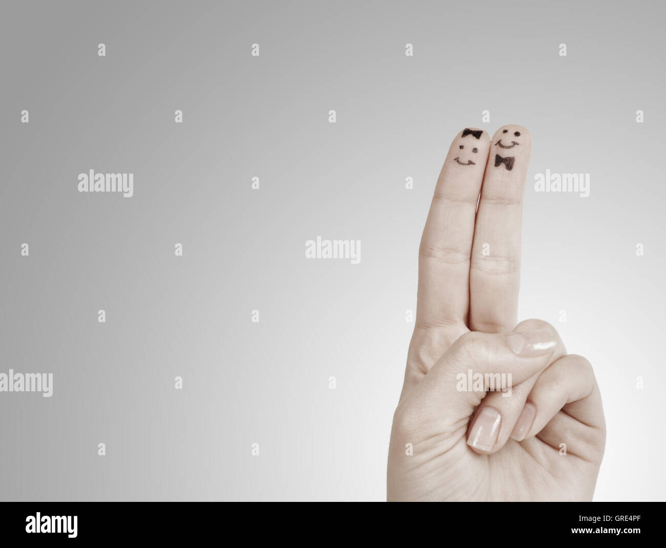 Painted finger smiley isolated on white Stock Photo - Alamy