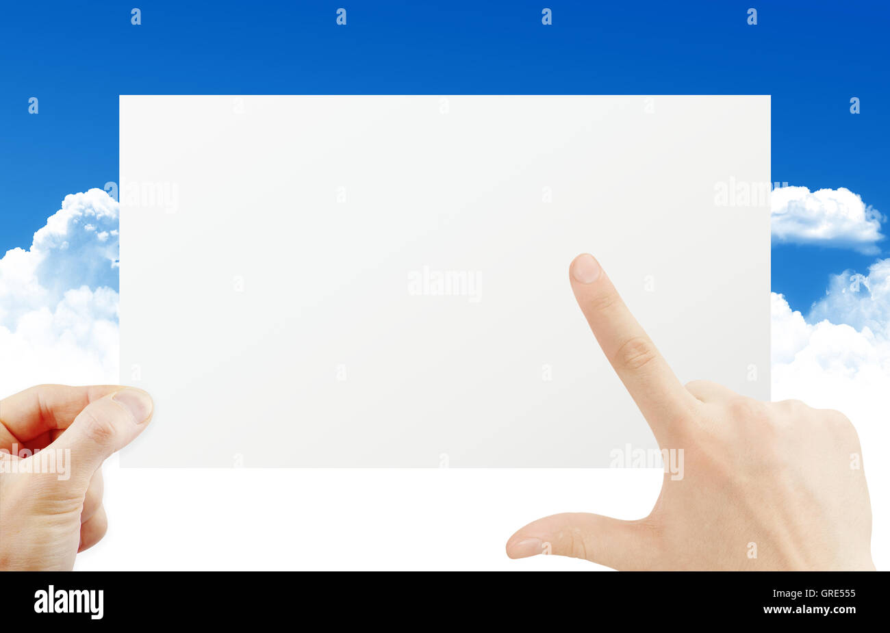 Hand holding paper Stock Photo - Alamy