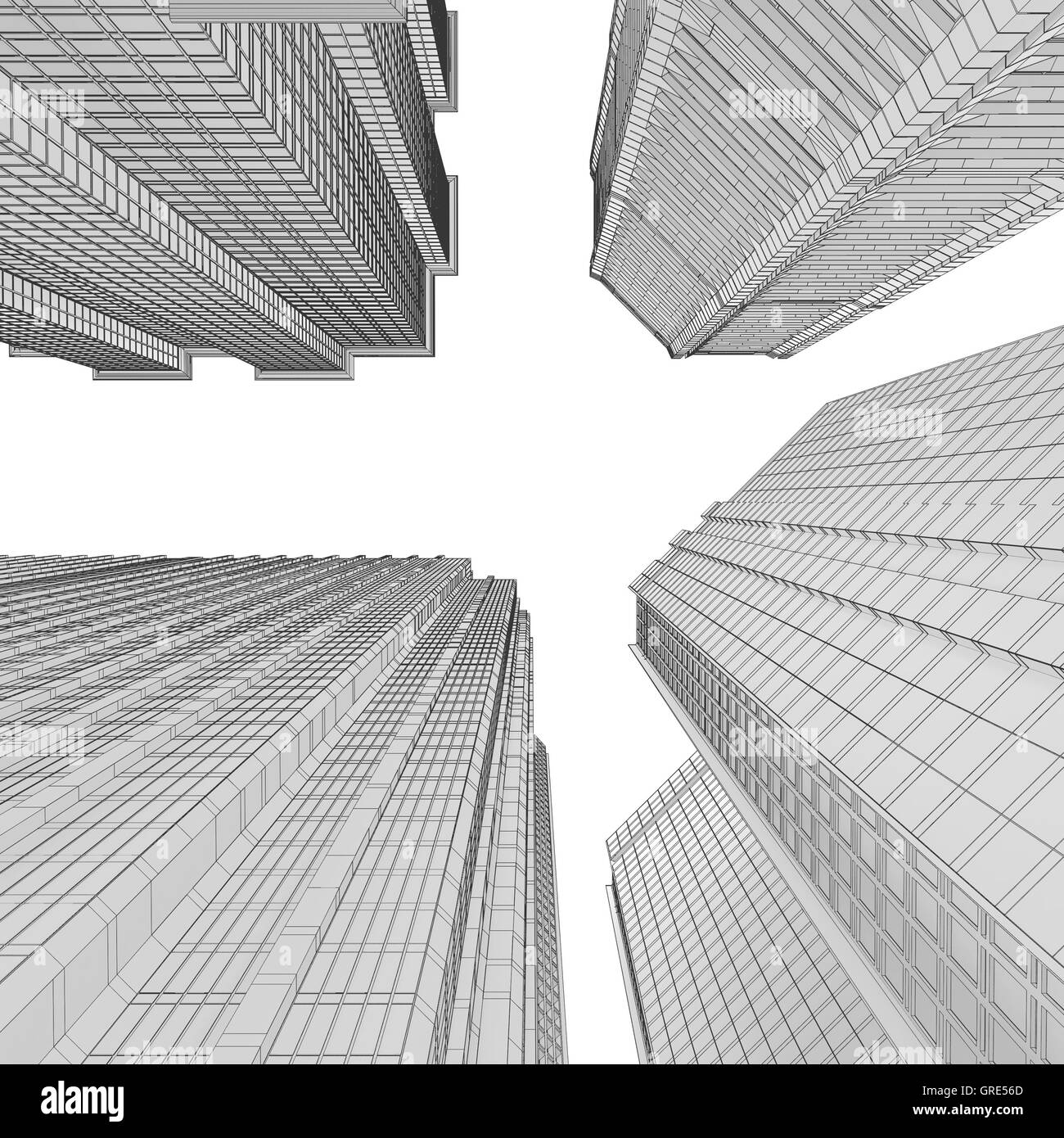 3d rendering building plan Black and White Stock Photos & Images - Alamy