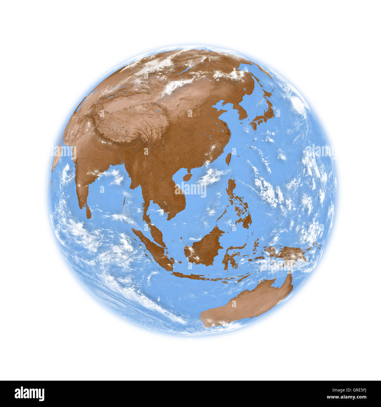 Asia continent map Cut Out Stock Images & Pictures - Alamy