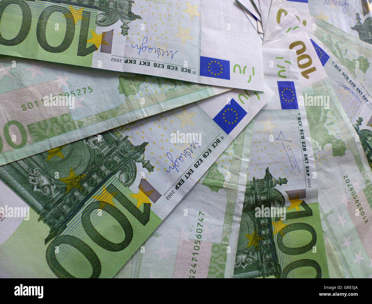 Money, Euro, Banknotes Stock Photo - Alamy