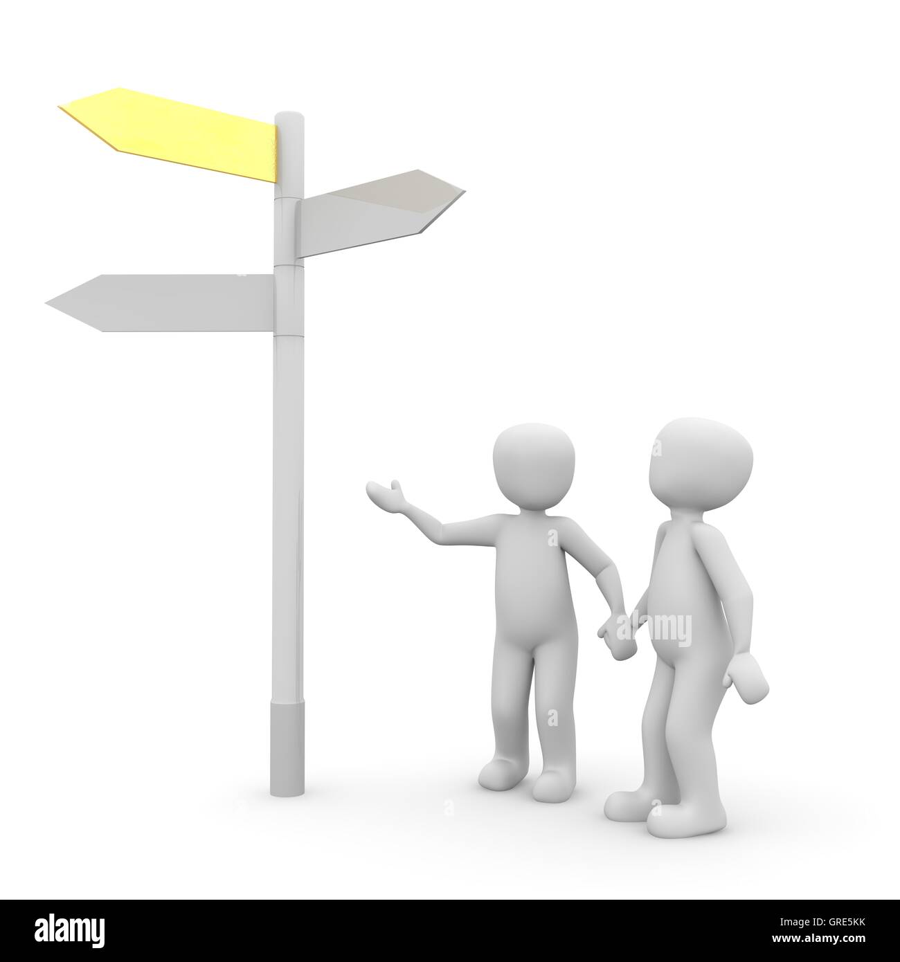Two people walking street Cut Out Stock Images & Pictures - Alamy