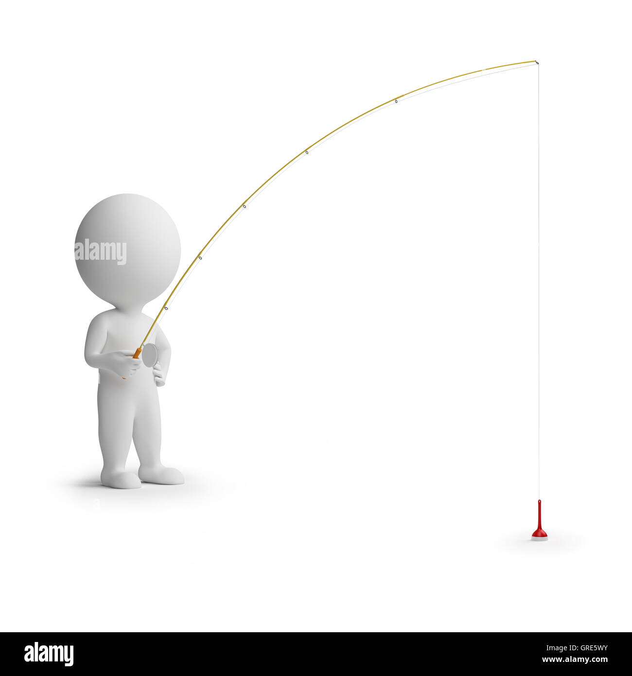 Male fisherman fishing lake Cut Out Stock Images & Pictures - Alamy