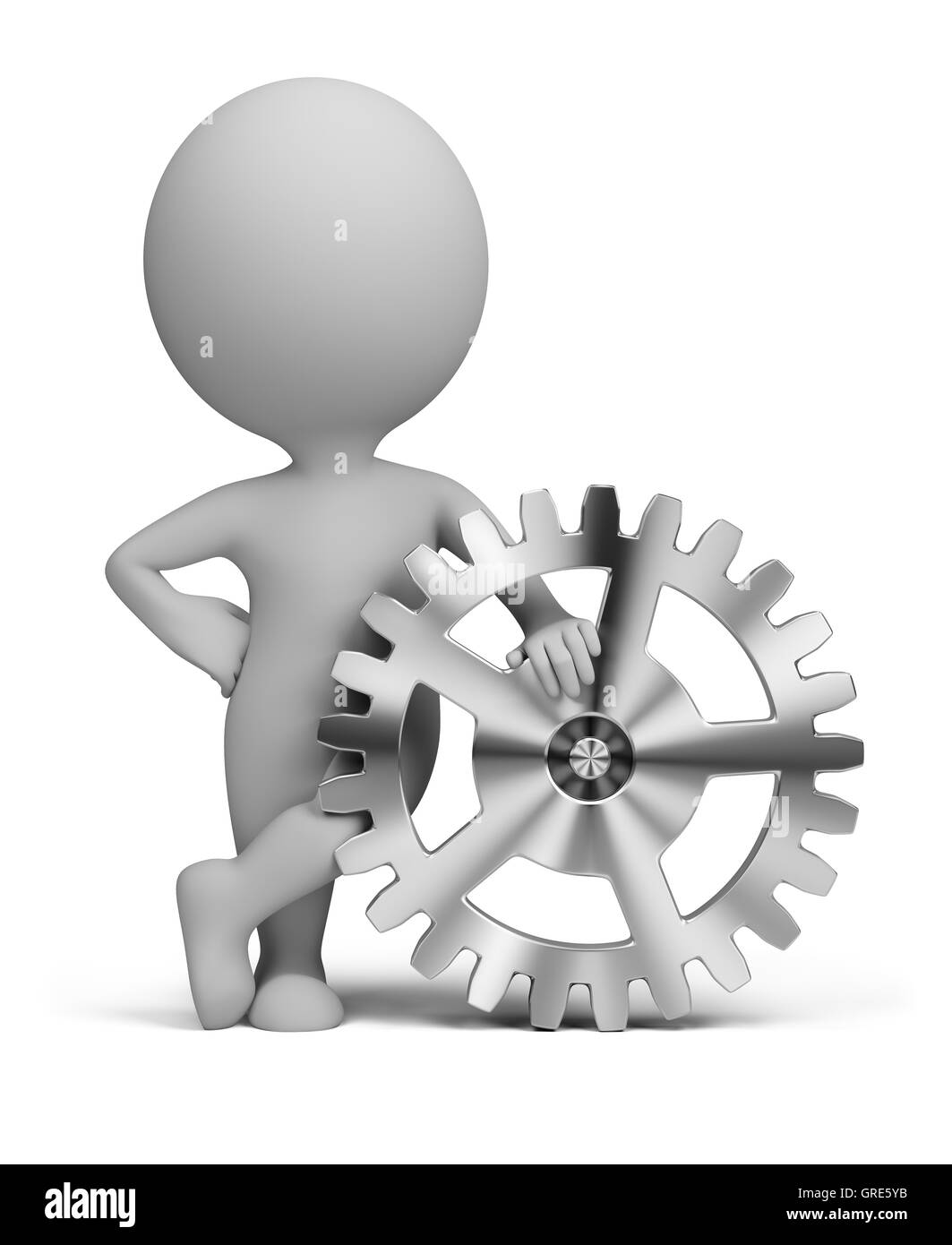 3d small people - gear Stock Photo - Alamy