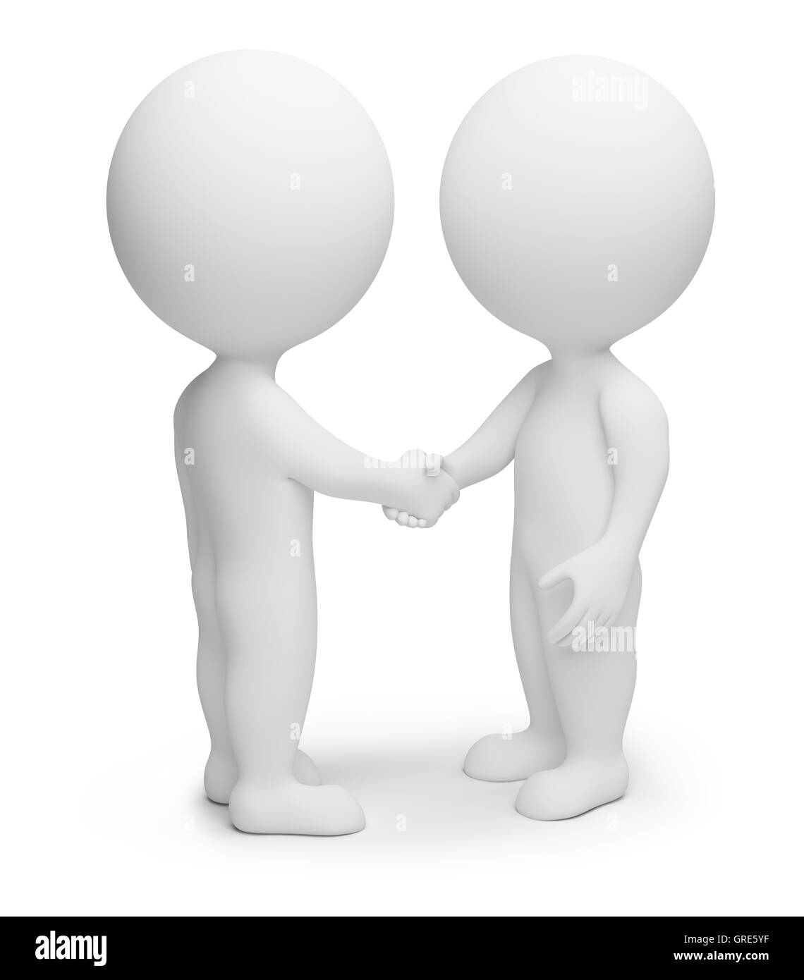 3d small people - handshake Stock Photo - Alamy