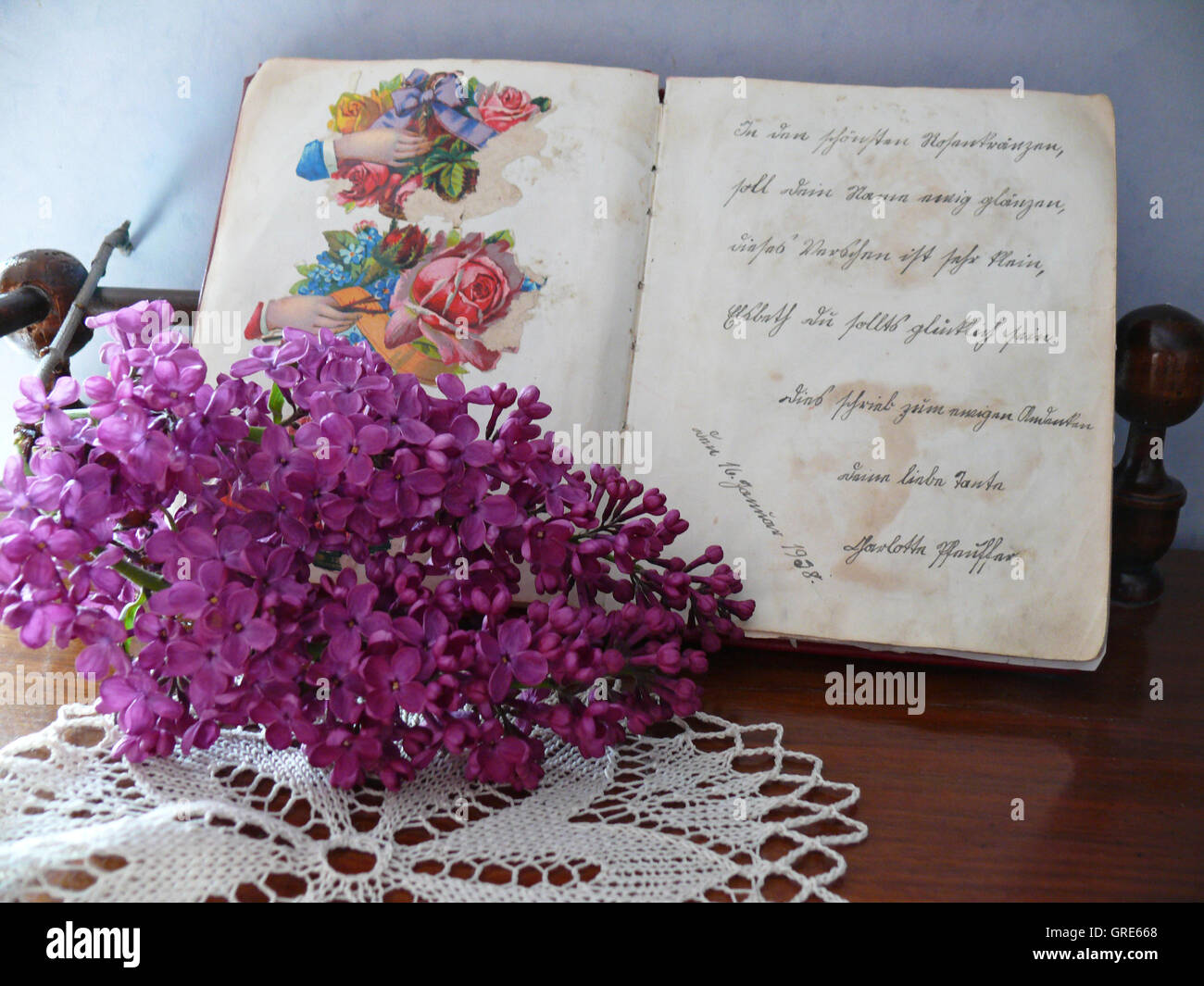 Poetry Album And Nostalgia Stock Photo - Alamy