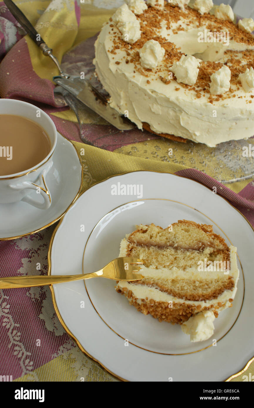 Frankfurter Ring Cake, Butter Cream Cake Stock Photo - Alamy