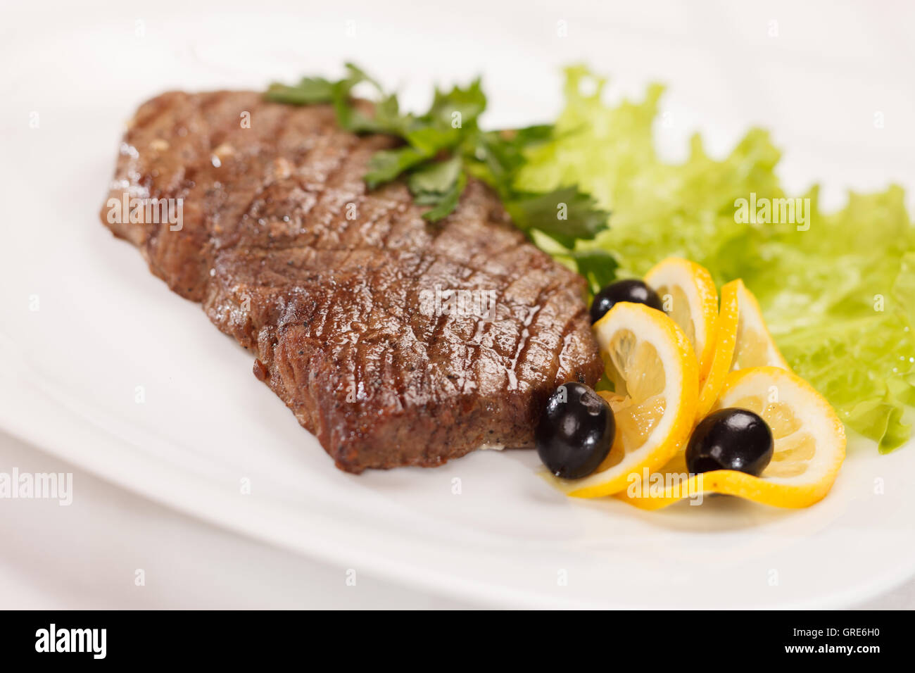 Grilled Beef Steak Stock Photo - Alamy