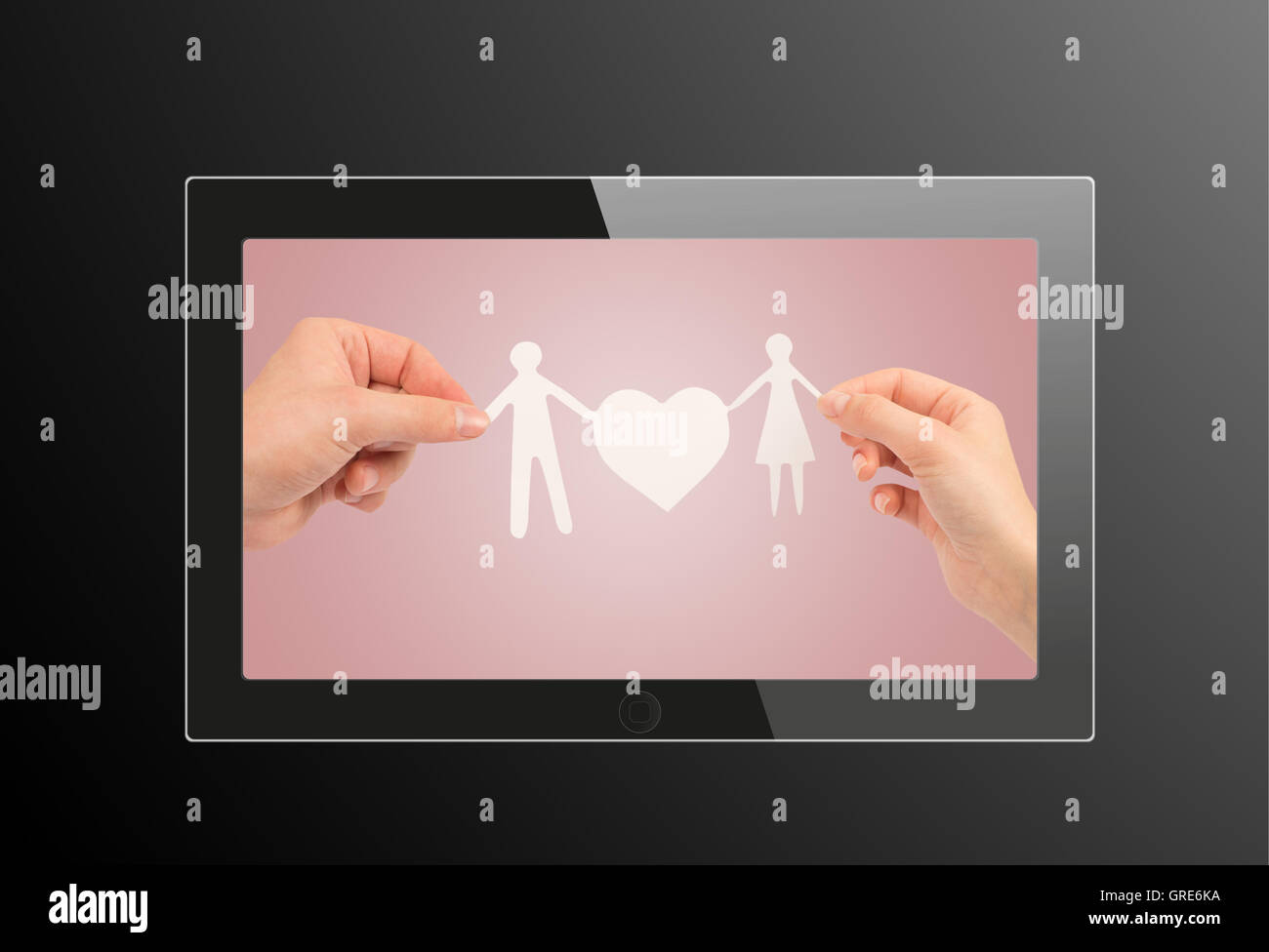 Black generic tablet pc, 3d render Stock Photo - Alamy