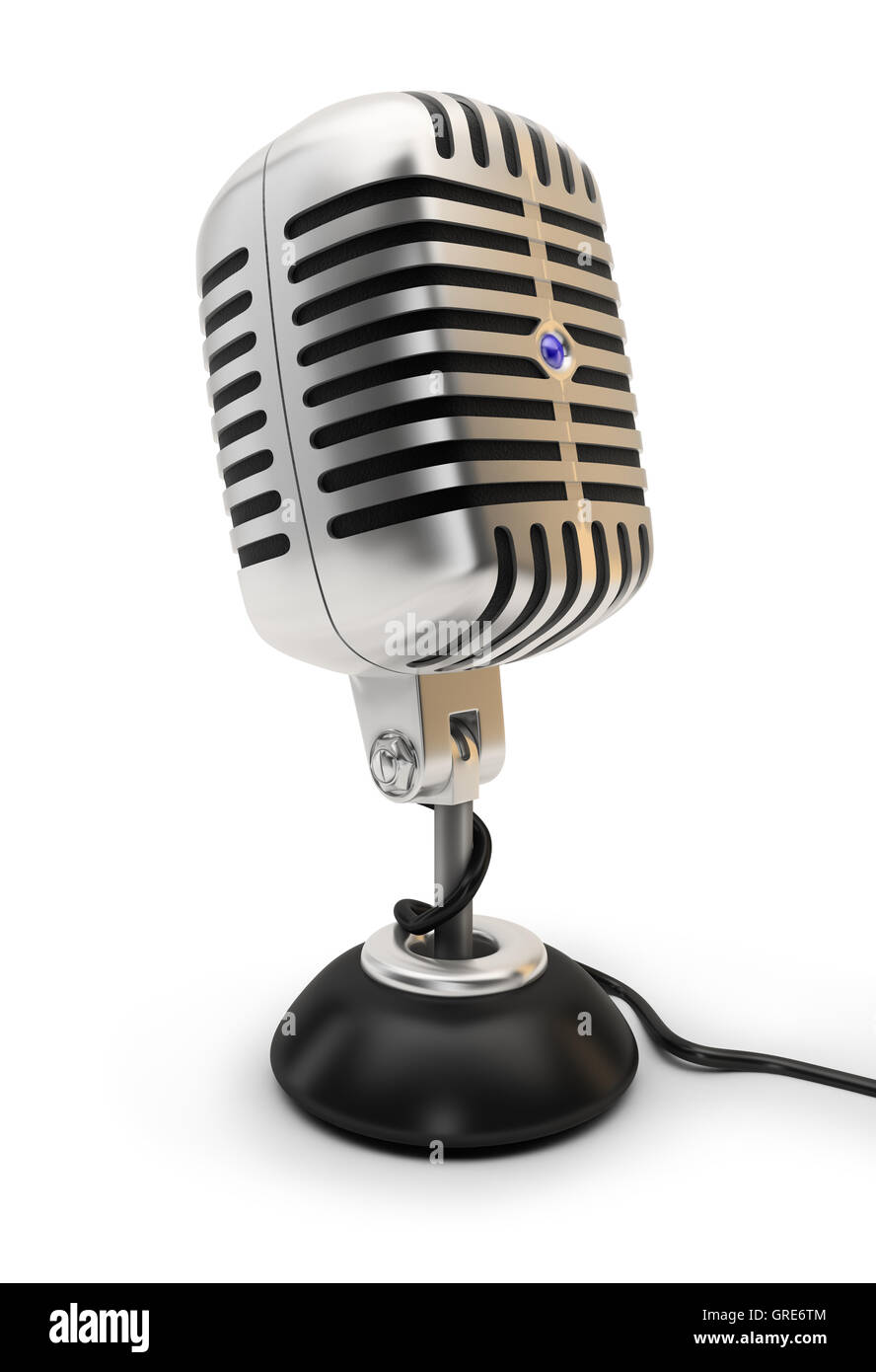 Vintage image of microphone Cut Out Stock Images & Pictures - Alamy