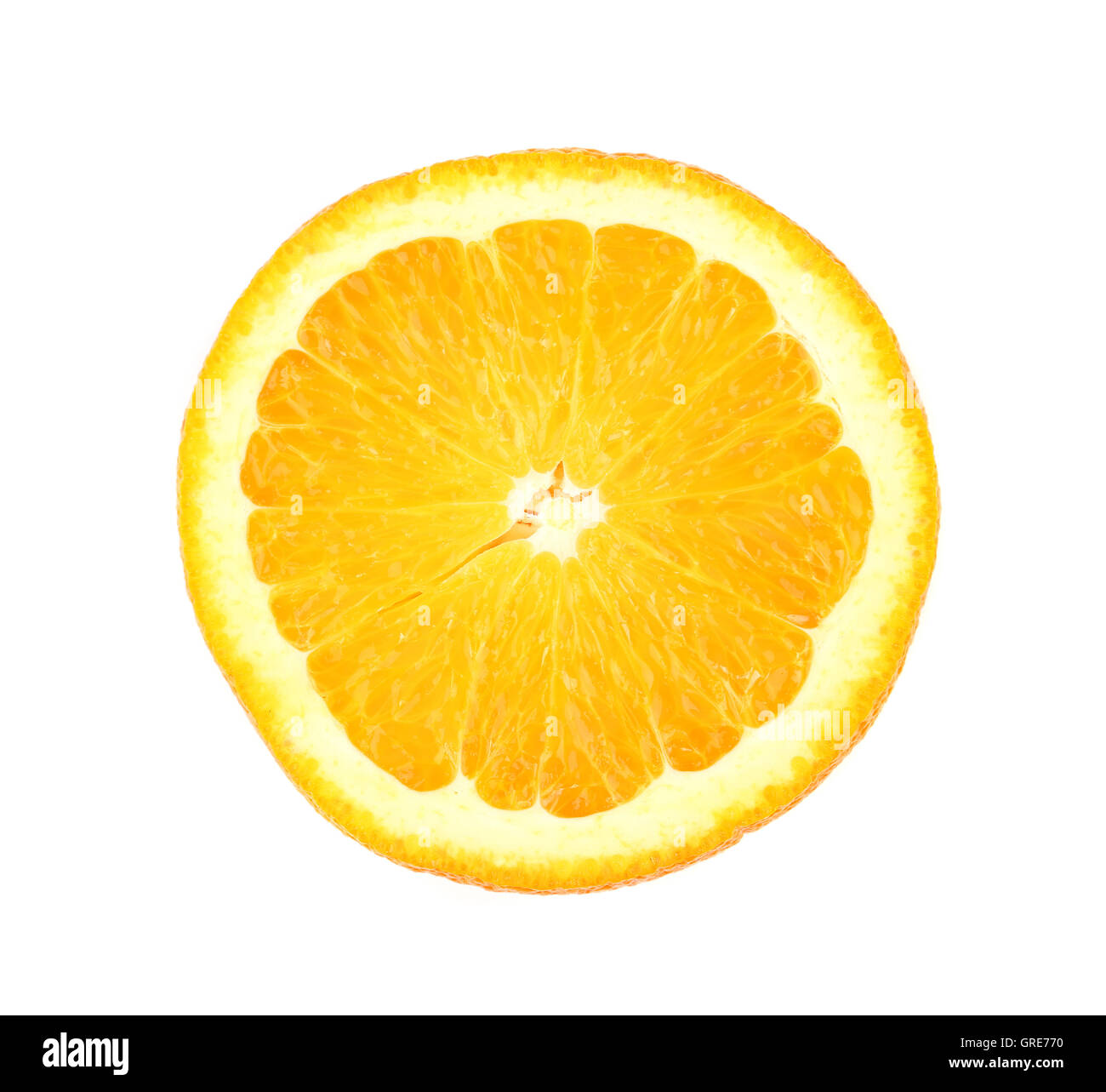 A face of orange cut isolated Stock Photo - Alamy