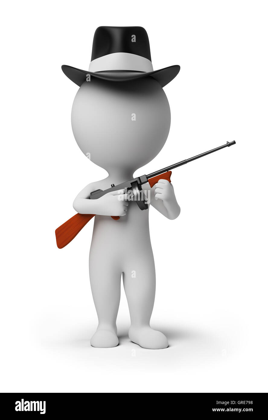 3d small people - gangster Stock Photo - Alamy