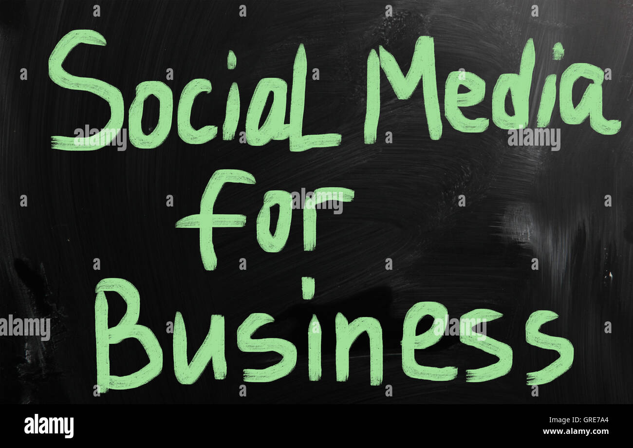 social media concept - text handwritten on a blackboard Stock Photo - Alamy