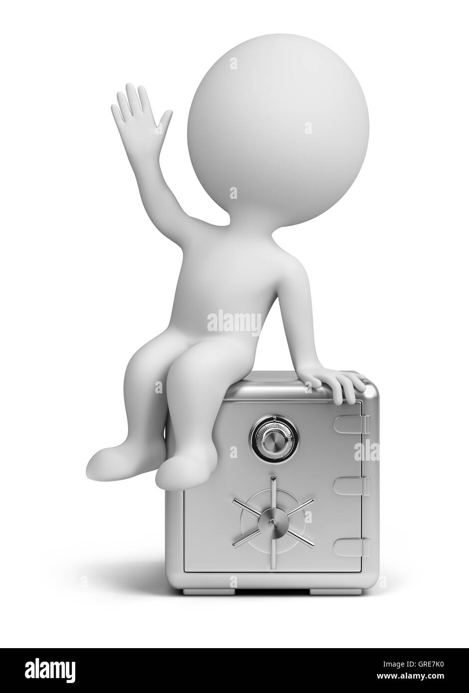 3d small people - reliable safe Stock Photo - Alamy