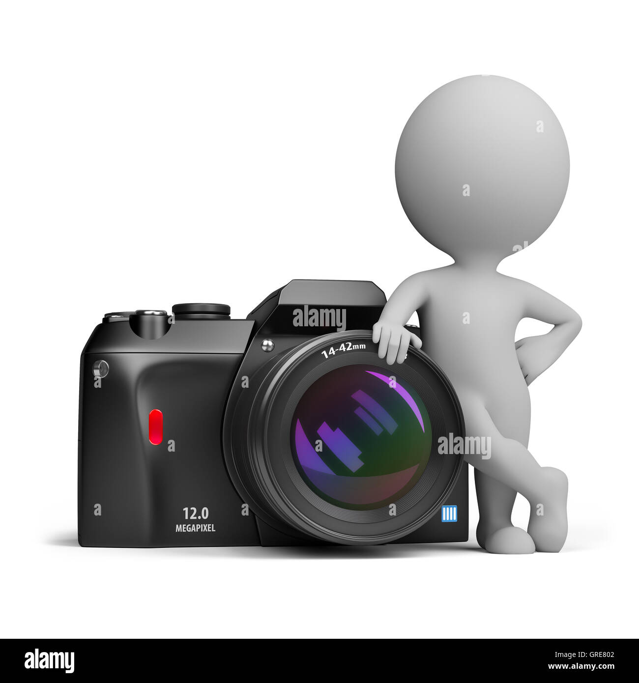 3d small people - digital camera Stock Photo - Alamy