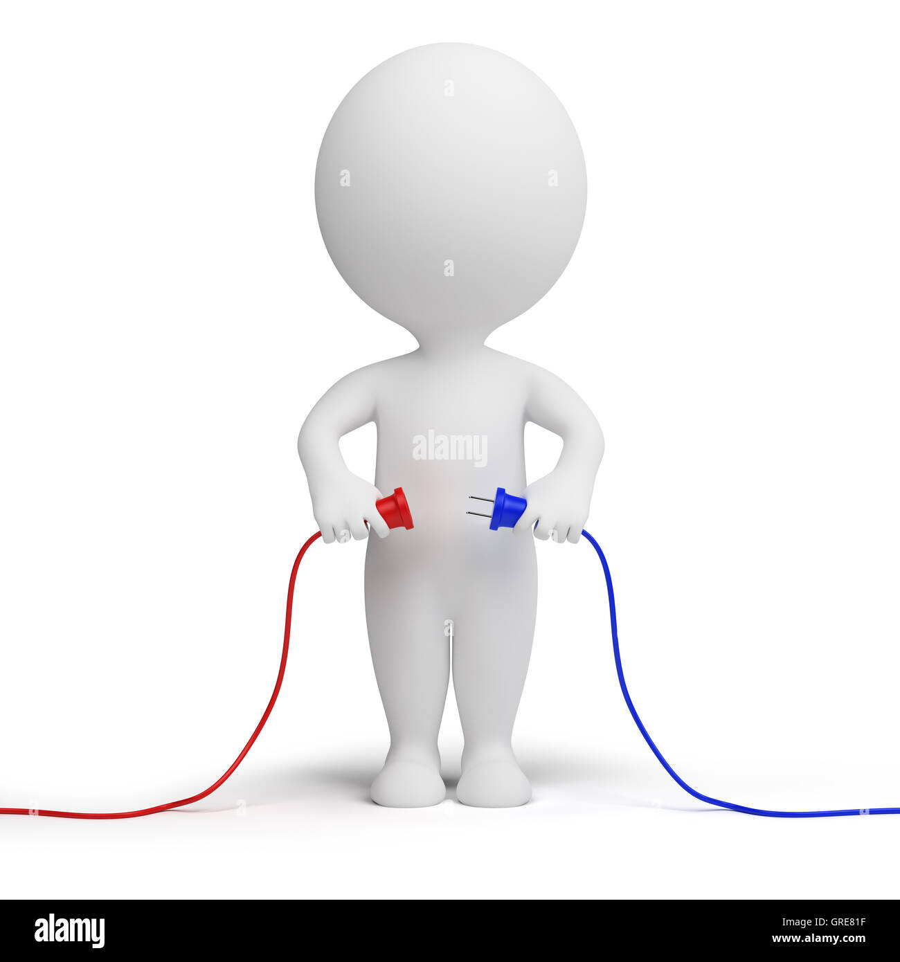 3d small people - connection Stock Photo - Alamy