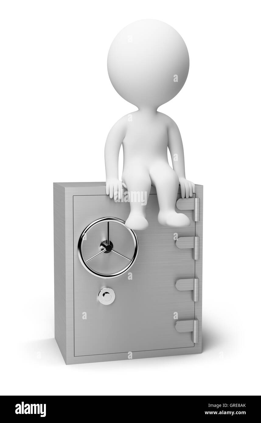 3d small people - safe Stock Photo - Alamy