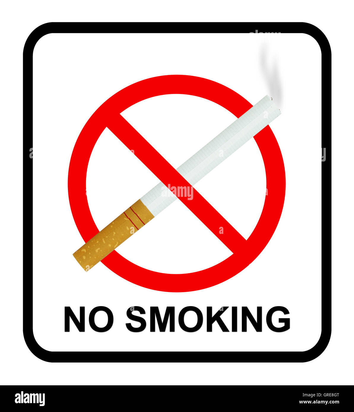 no smoking sign with cigarette Stock Photo - Alamy