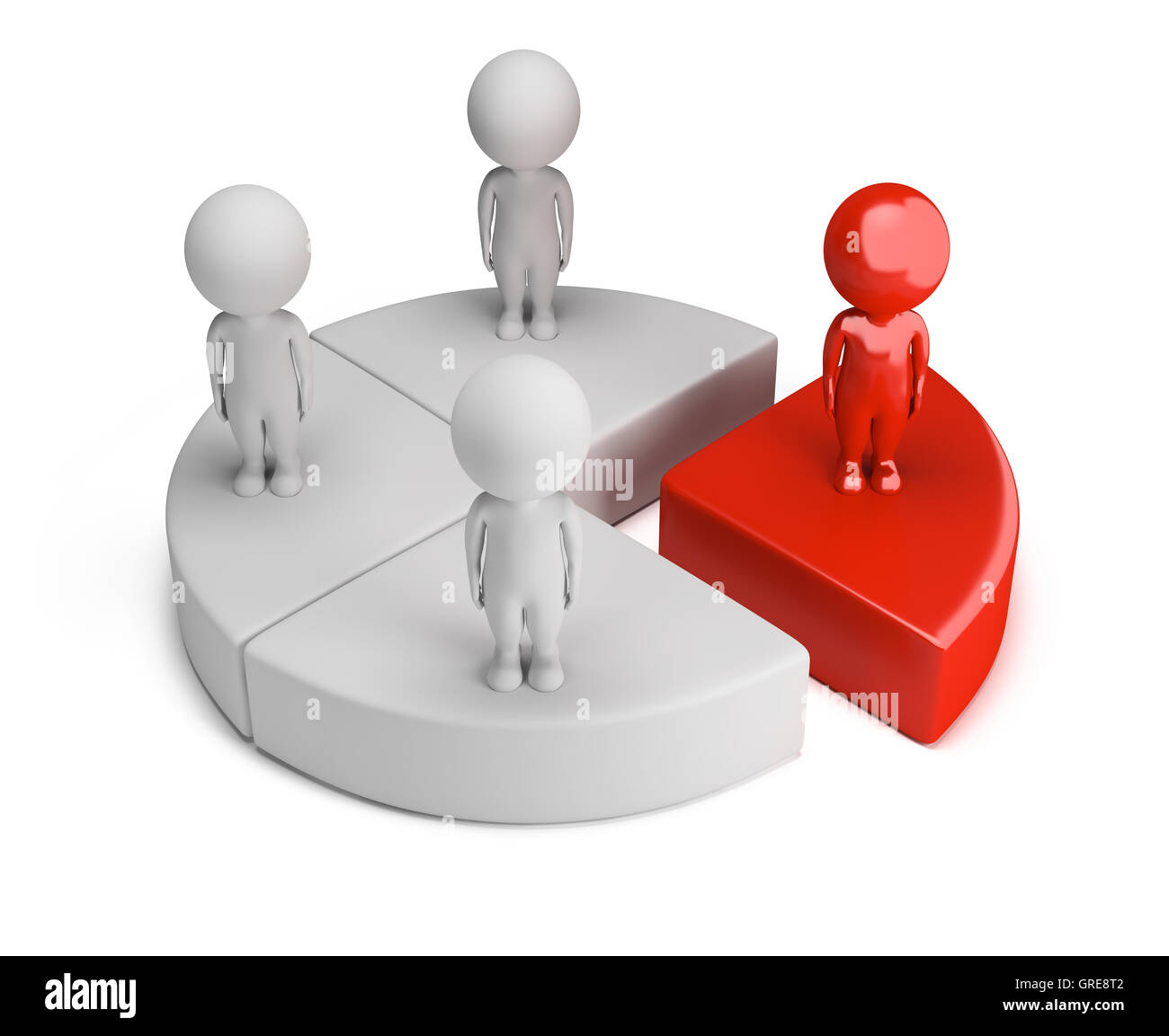 3d man financial pie chart hi-res stock photography and images - Alamy