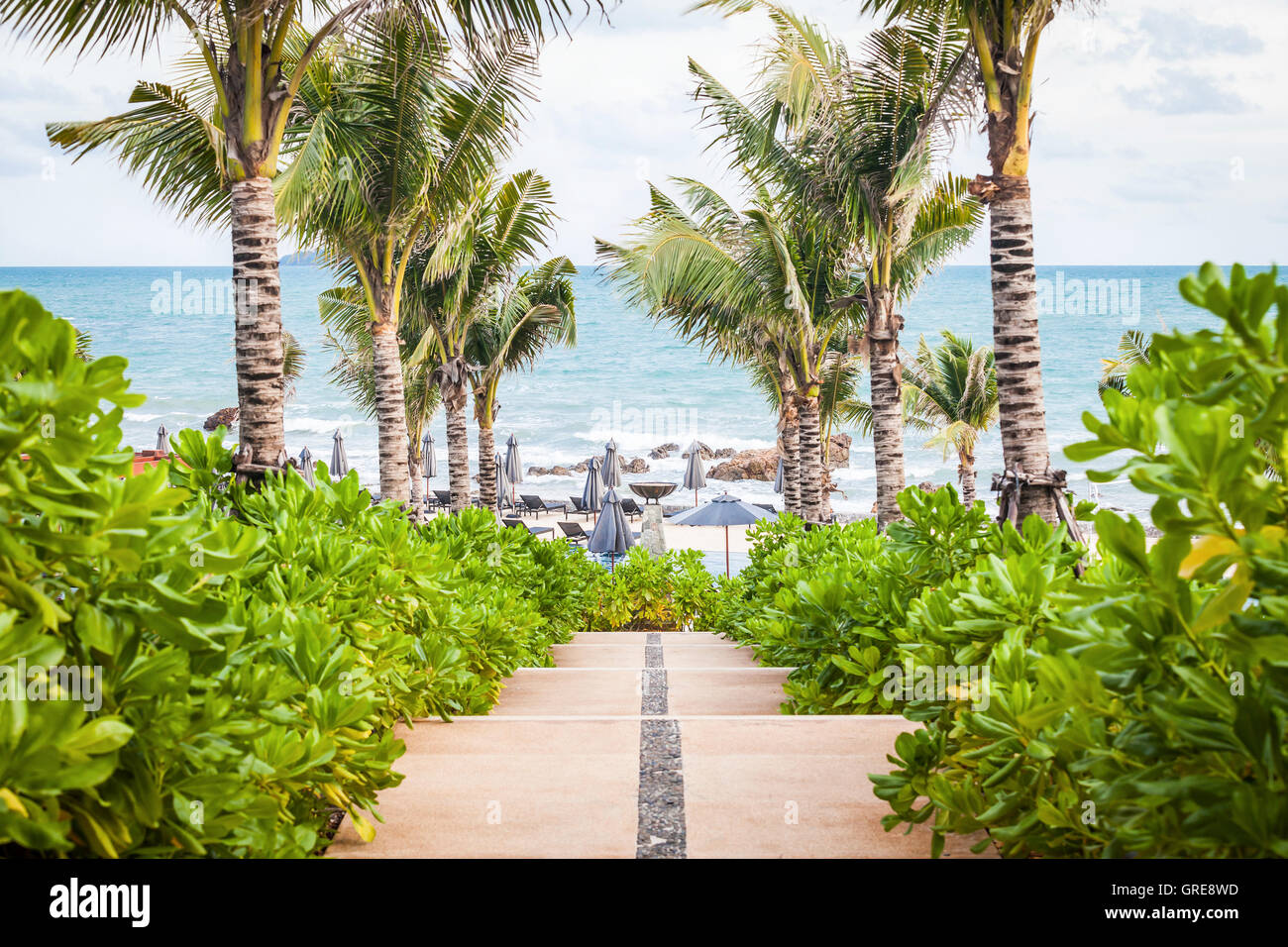 Walkway to the beach Stock Photo - Alamy