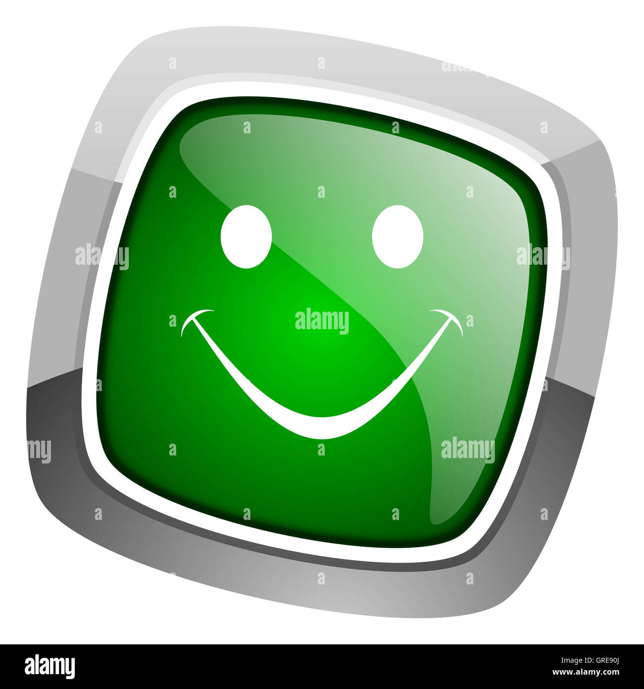 Face smile green Cut Out Stock Images & Pictures - Alamy