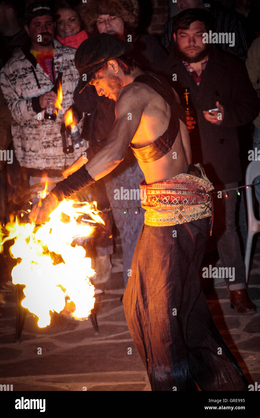 Public fire performance man spinning hi-res stock photography and ...