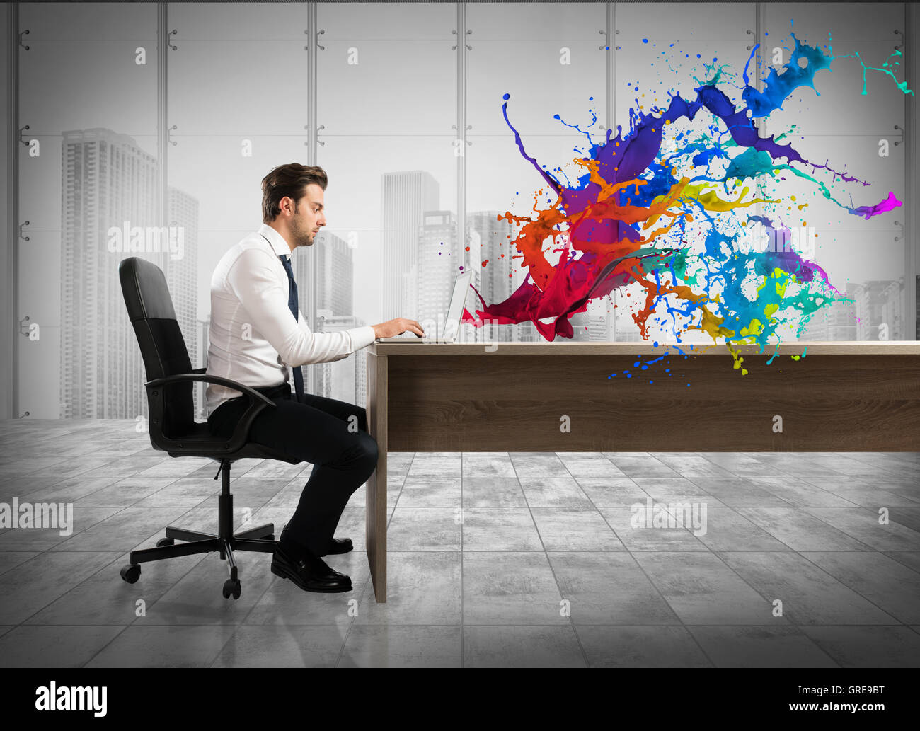 Laptop art hi-res stock photography and images - Alamy