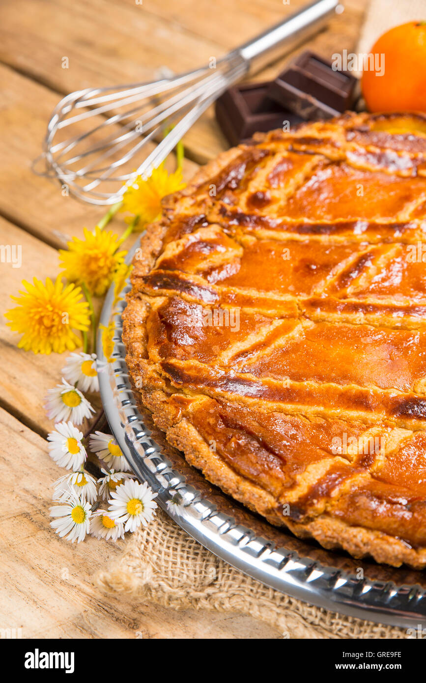 Neapolitan Pastiera made with the classic recipe Stock Photo - Alamy
