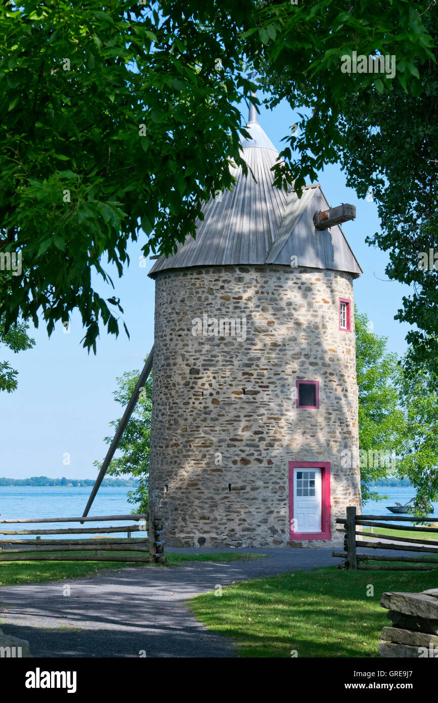 The historic windmill at Windmill Point, Ile Perrot Stock Photo - Alamy