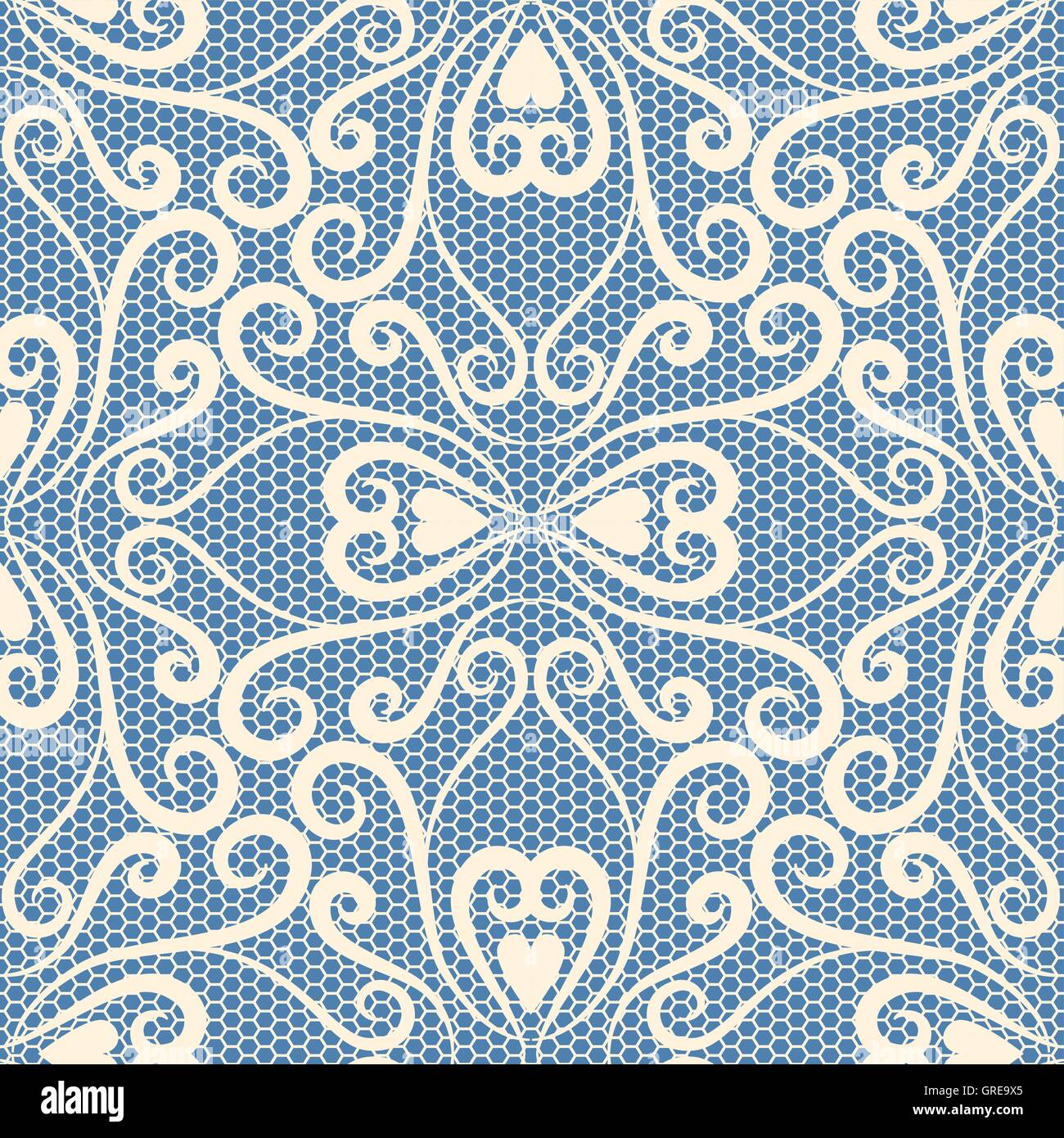 Seamless lace pattern on blue background Stock Vector Image & Art - Alamy