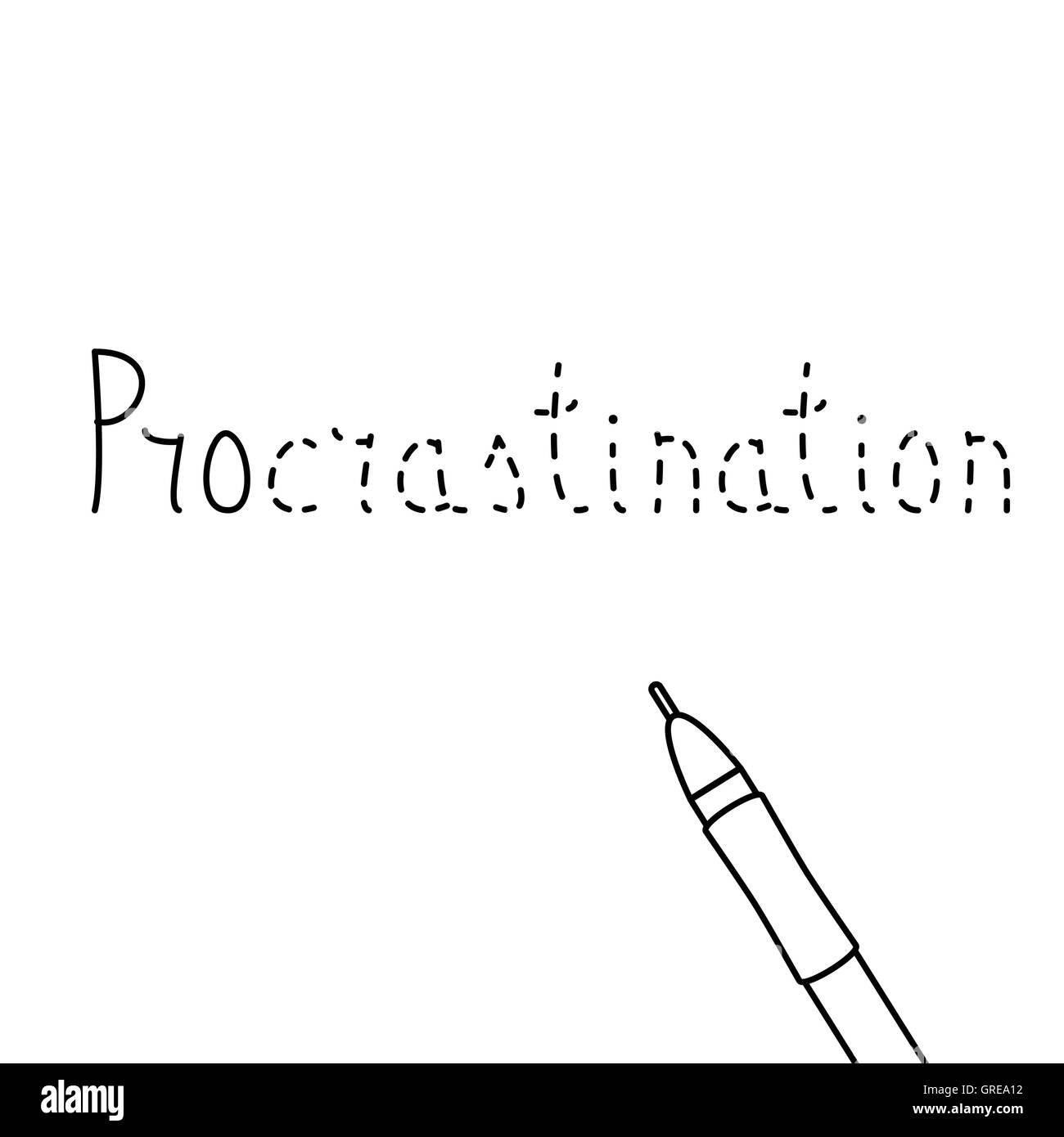 Procrastination not working Black and White Stock Photos & Images - Alamy