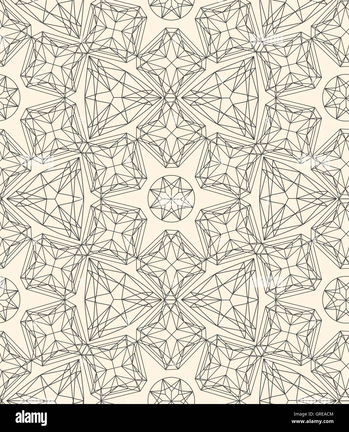 Seamless pattern made of line art crystals Stock Vector Image & Art - Alamy