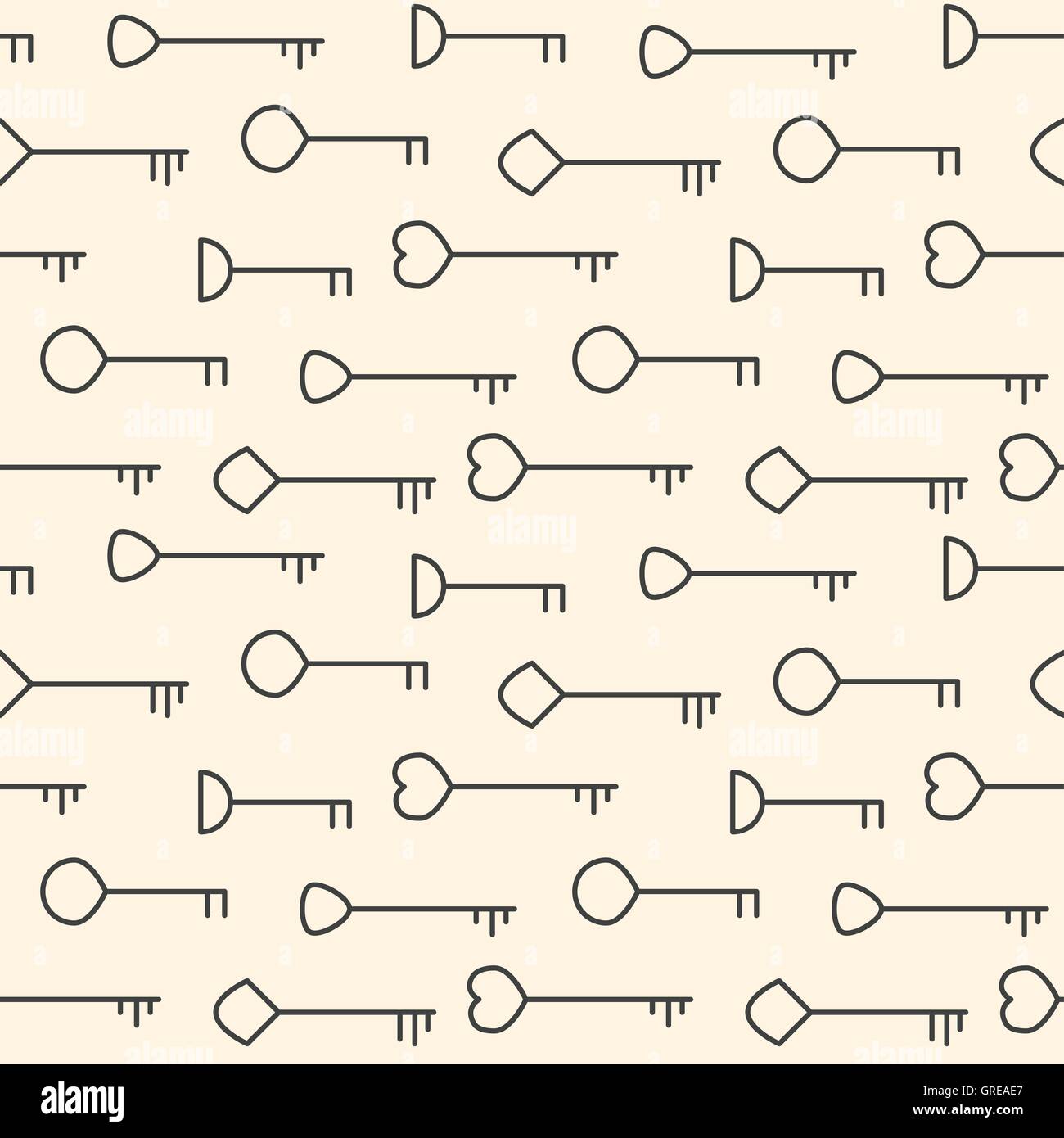 Seamless pattern made of keys Stock Vector Image & Art - Alamy