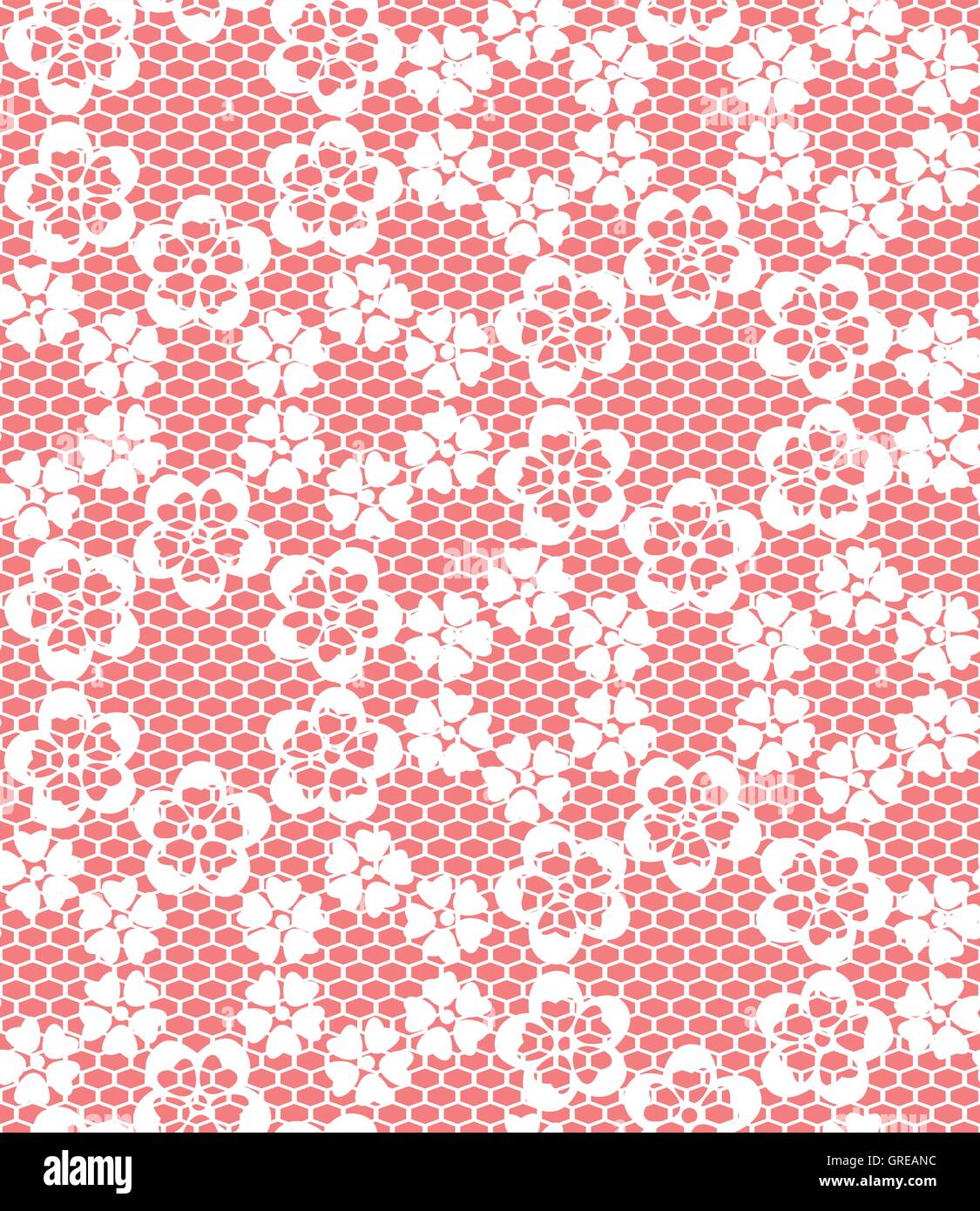Seamless pink flower lace Stock Vector Images - Alamy