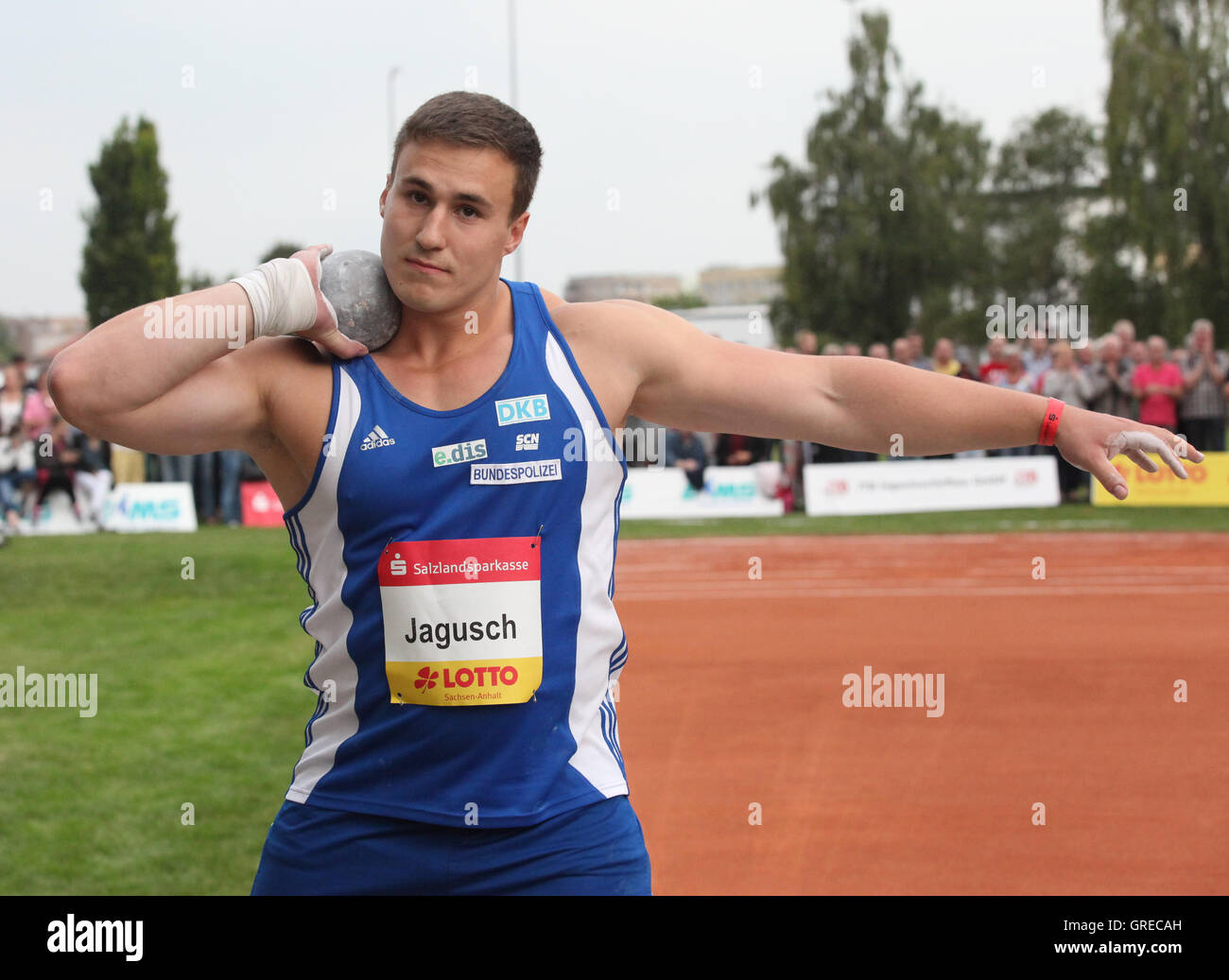 Shot Putter Christian Jagusch Sc Neubrandenburg Stock Photo - Alamy