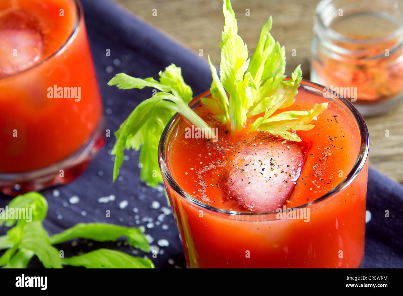 Raw organic tomato juice with salt hi-res stock photography and images ...