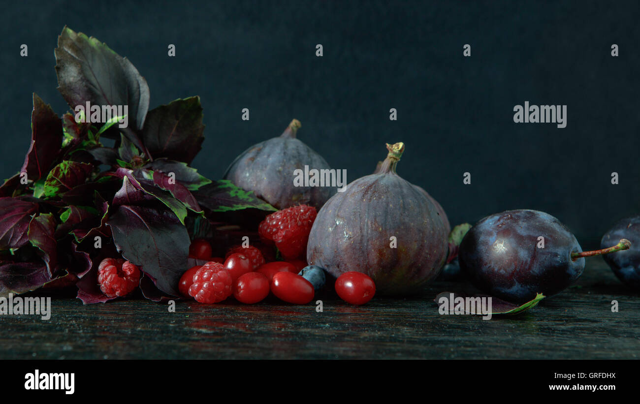 basil, rries and ripe Stock Photo - Alamy