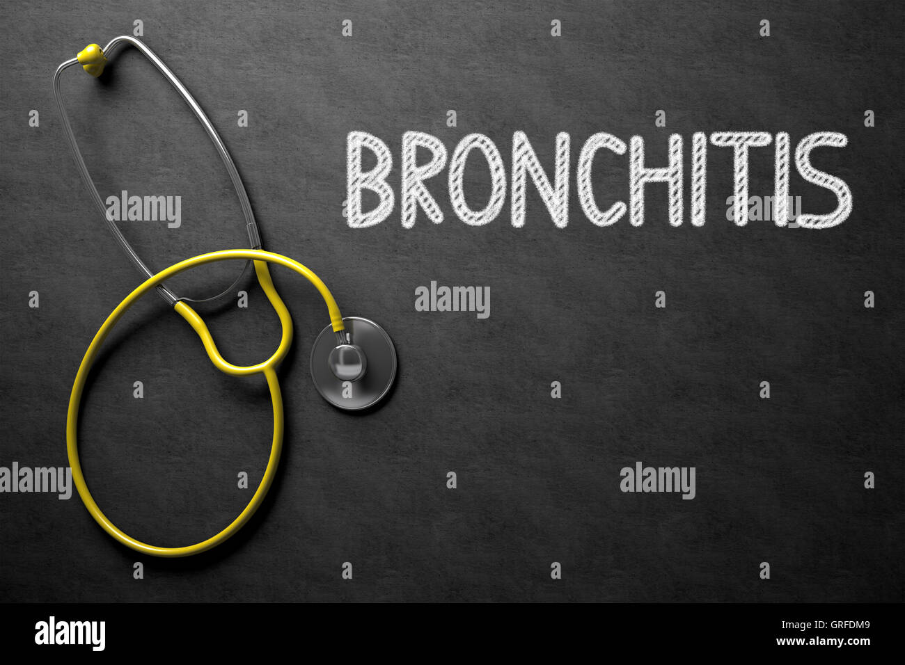 Bronchitis Handwritten on Chalkboard. 3D Illustration Stock Photo - Alamy