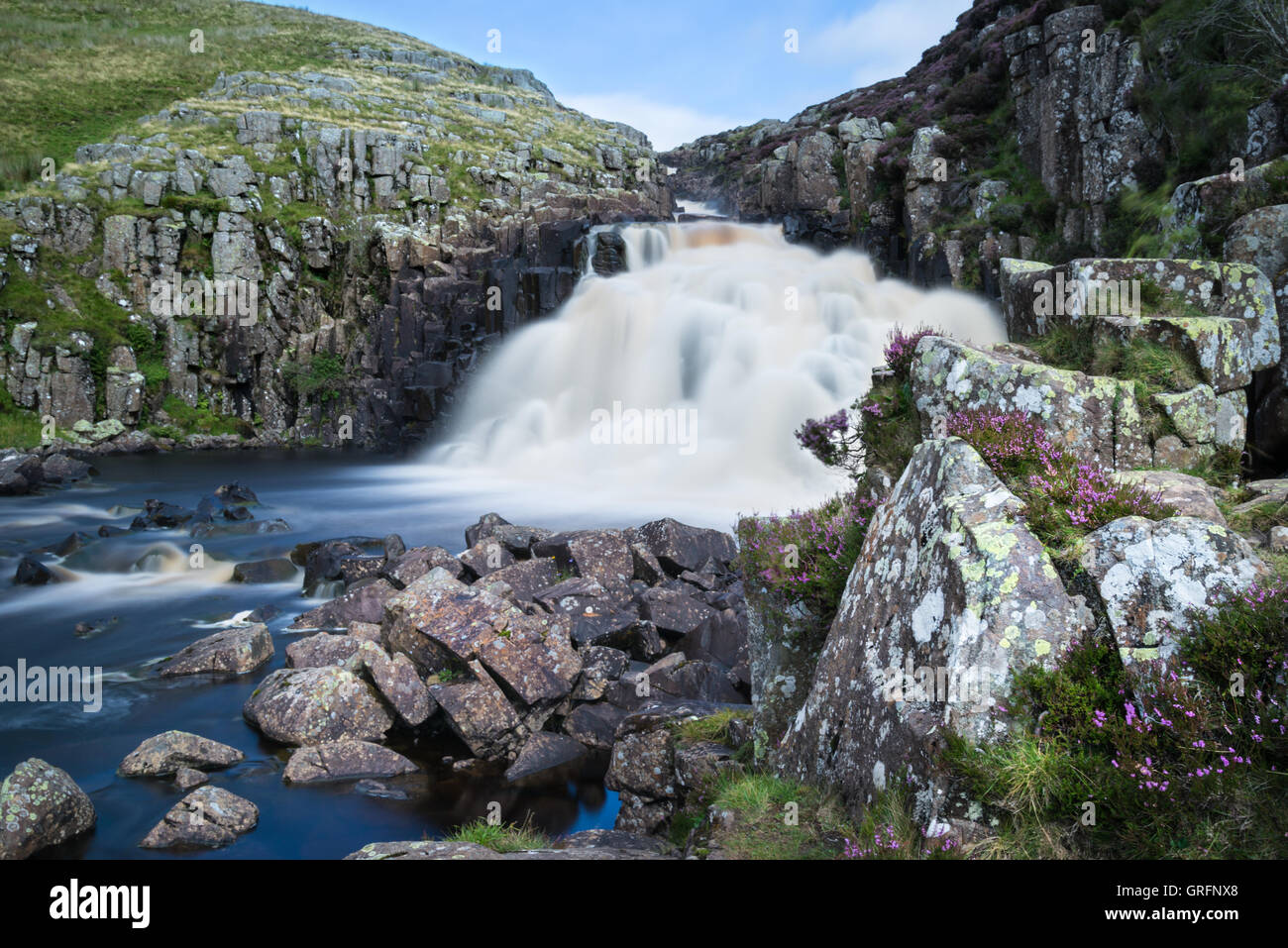 Cauldron Snout Waterfall, County Durham Stock Photo - Alamy
