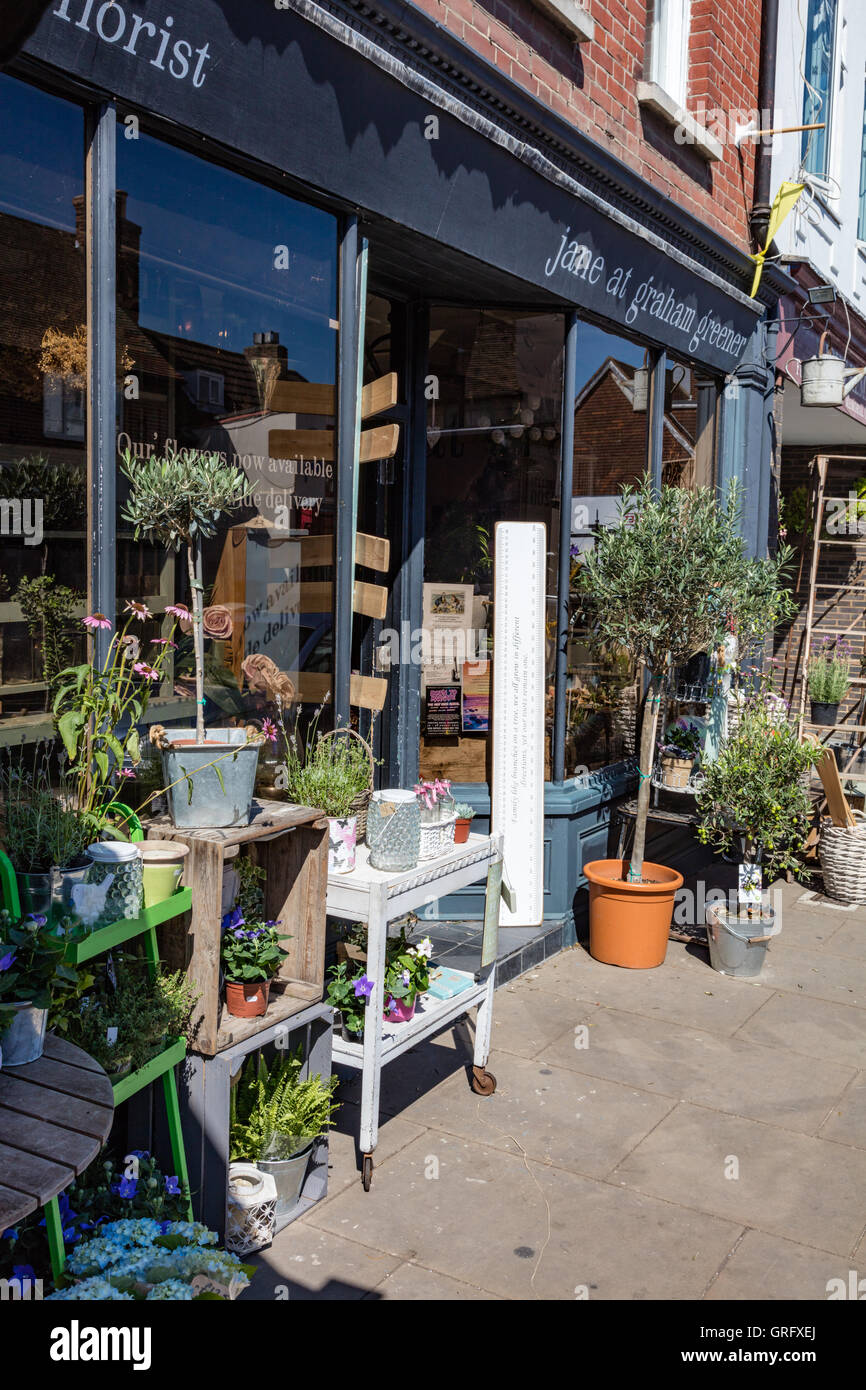 Attractive shops on Harbour Street, Whitstable, Kent, UK Stock Photo ...