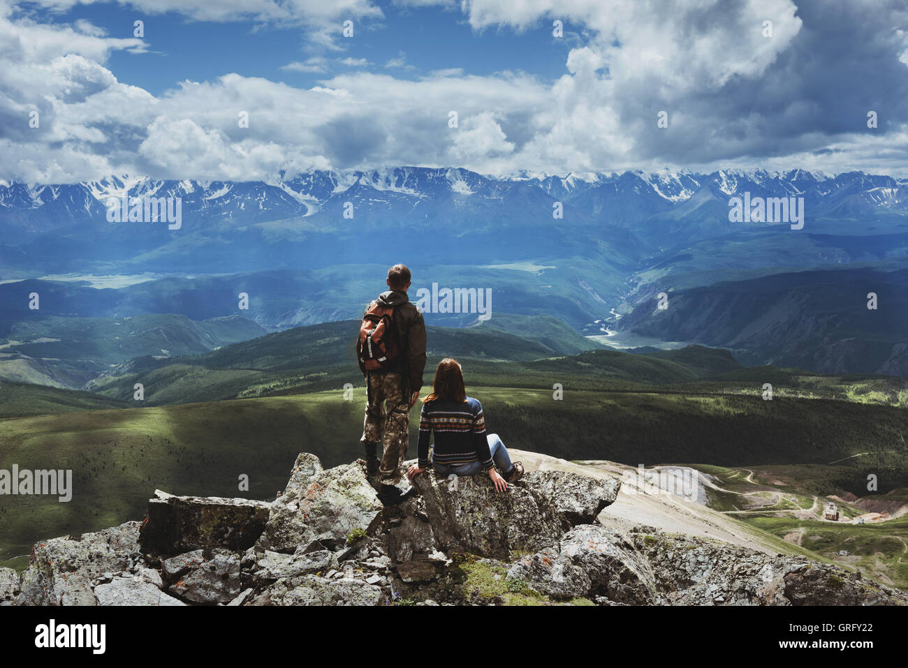 Mountain top view hi-res stock photography and images - Alamy