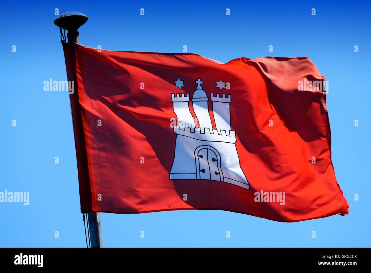 Flag of Hamburg, Germany Stock Photo - Alamy