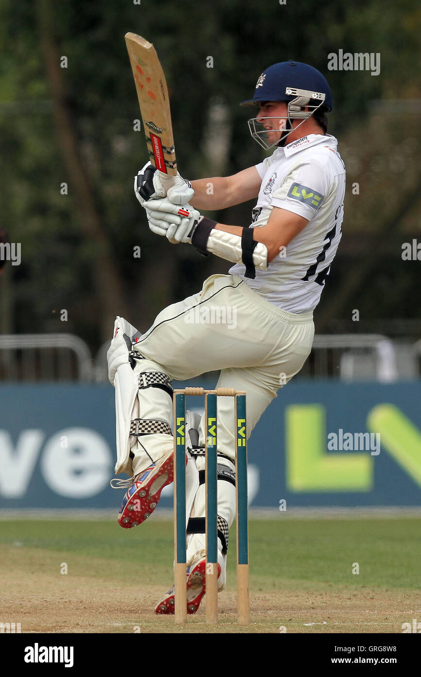 Richard Coughtrie in batting action for Gloucestershire - Essex CCC vs ...