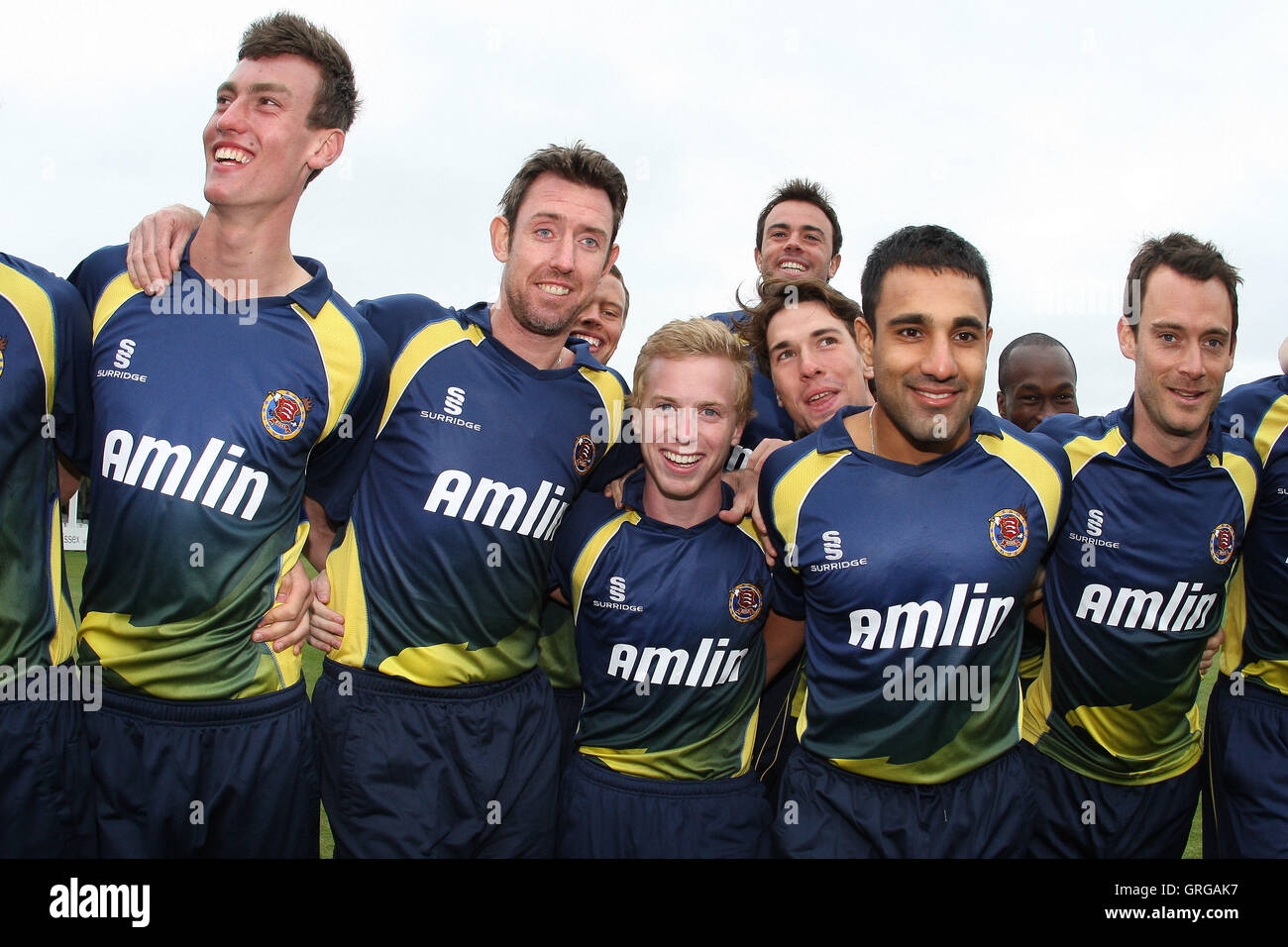 Essex players pose for a team photo in their Friends Provident T20 kit ...
