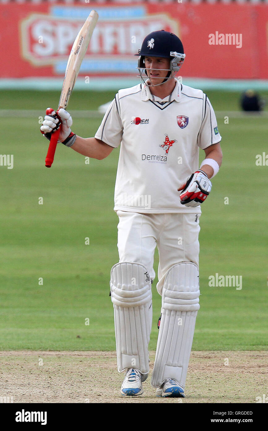 Joe Denly celebrates a half century for Kent - Kent CCC vs Essex CCC ...