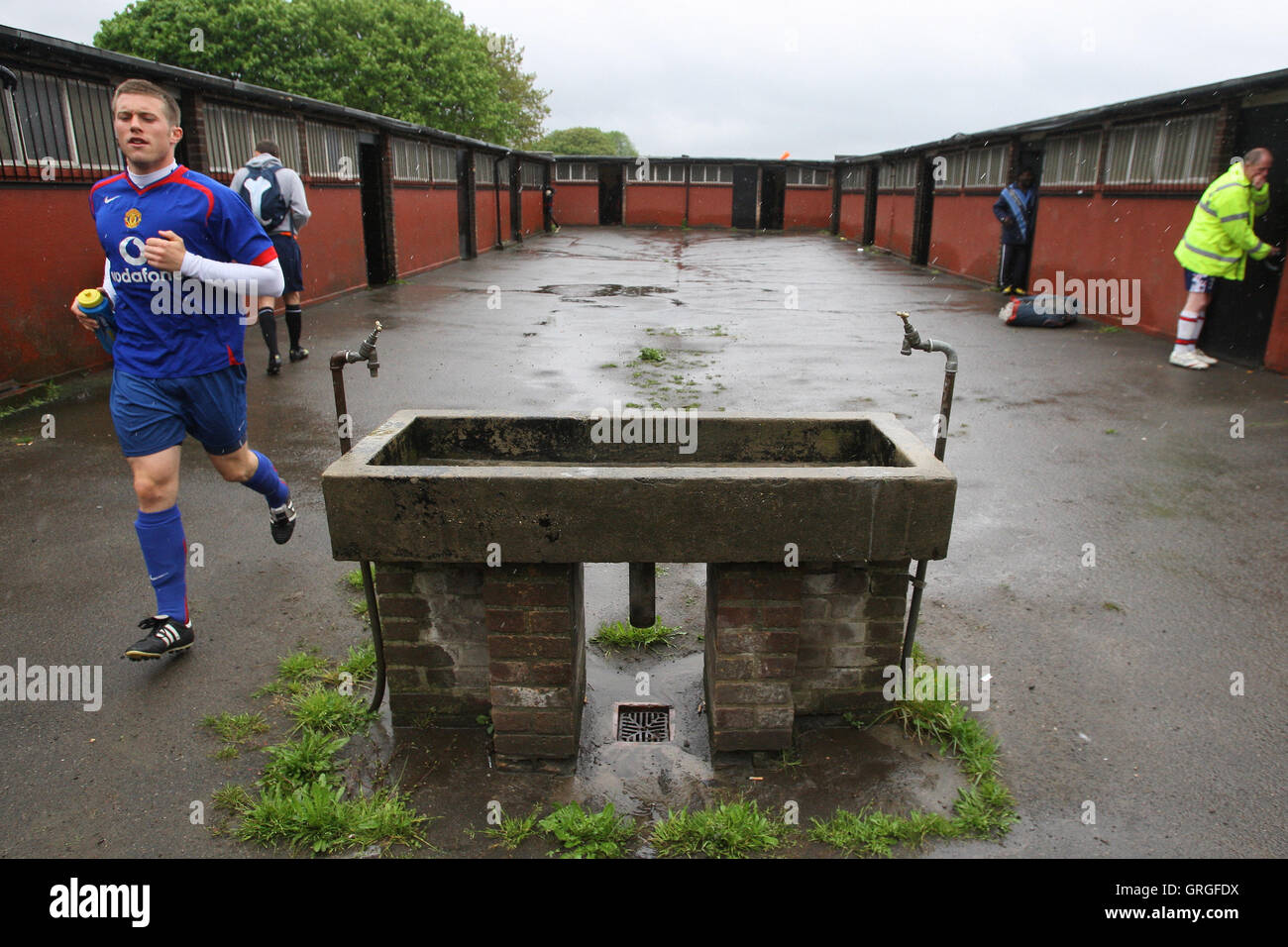 The famous dressing room block at East Marsh, Hackney Marshes is used for the last time. The ...